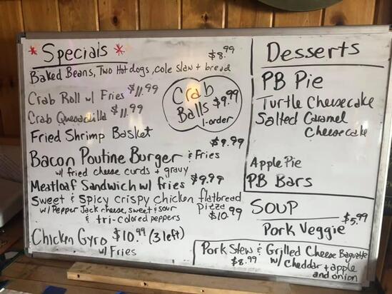 The Sand Bar in Vinalhaven - Restaurant menu and reviews