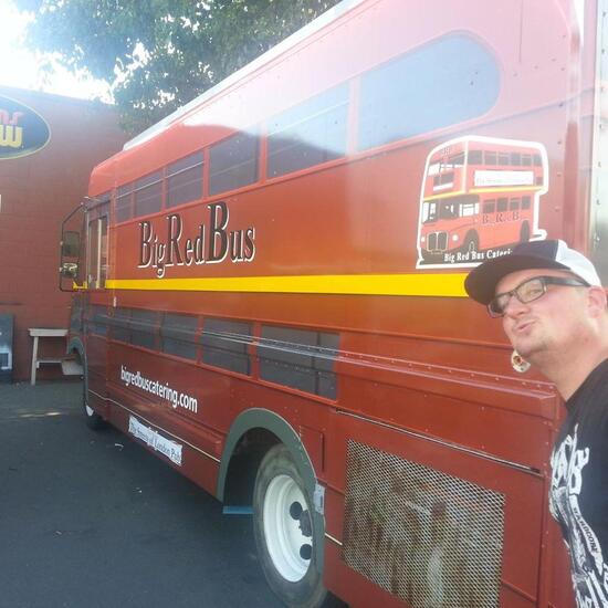 Menu at The Big Red Bus, Sacramento