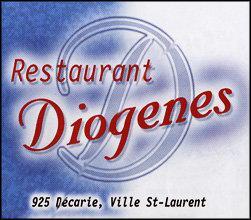 Menu at Diogenes Restaurant, Montréal