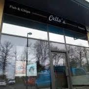 Menu at Cello's pizzeria, Larbert
