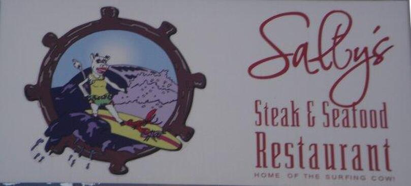 Menu at Salty's Seafood restaurant, Jacksonville