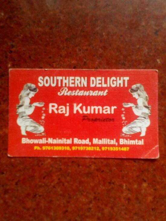 Menu at Southern Delight bhimtal, Bhimtal