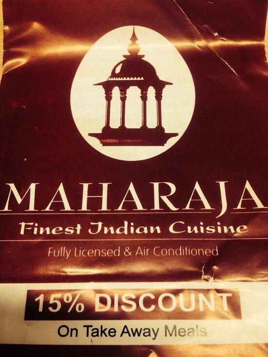 Menu at Maharaja Restaurant, London
