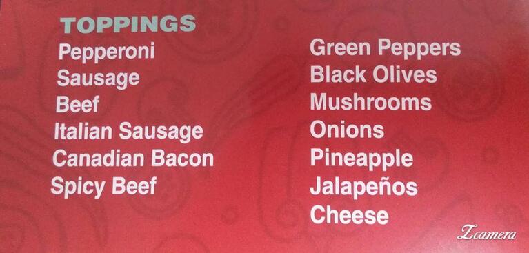 Menu at CheeZies Pizza - Grove, OK restaurant, Grove, 310 W 3rd St