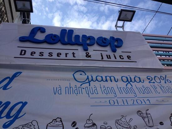 Menu at Quán Lollipop restaurant, Ho Chi Minh City