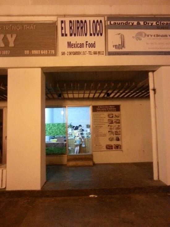 Menu at el burro loco restaurant, Ho Chi Minh City