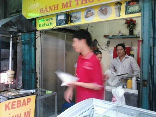 Menu at Kebab Saigon fast food, Ho Chi Minh City