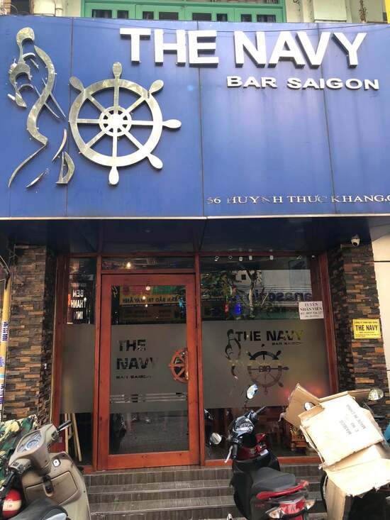 Menu at The Navy Bar, Ho Chi Minh City