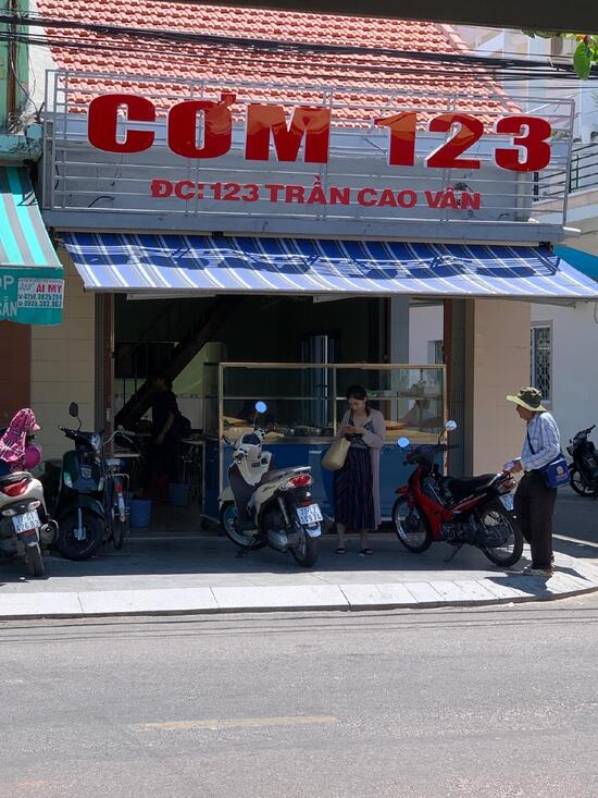 Menu at Quán Cơm 123 restaurant, Qui Nhơn