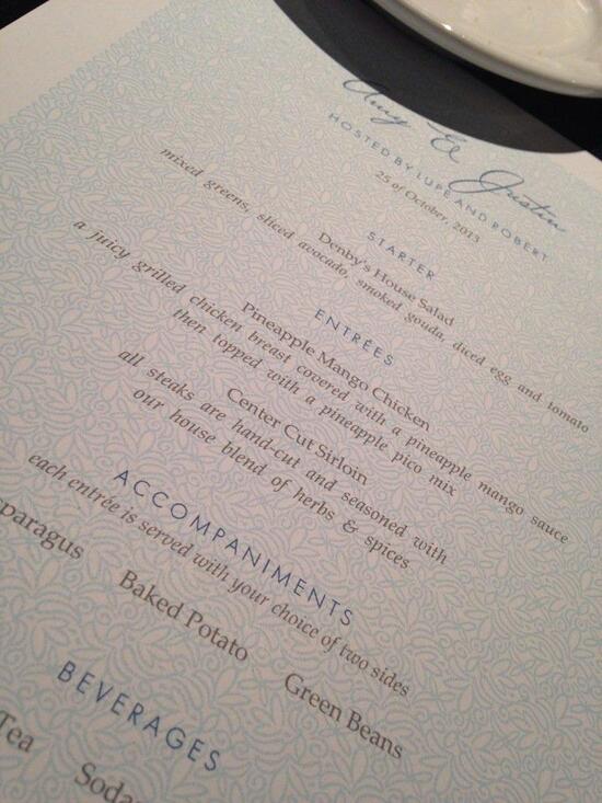 Menu at Denby's Restaurant and Bar, Palestine