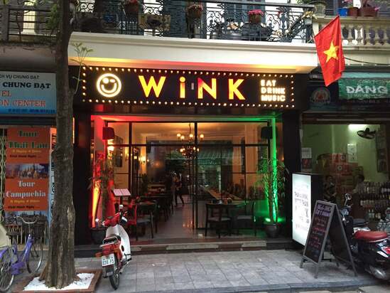 Menu at Wink restaurant, Hanoi