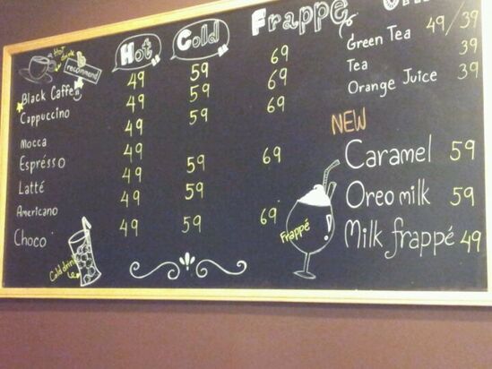 Menu at Black Caffe cafe, Bang Phun, XH6G+4J2 เอกเจริญ