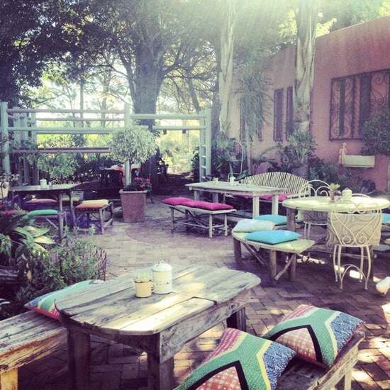 Menu au Die Werf Tea Garden café, Stellenbosch