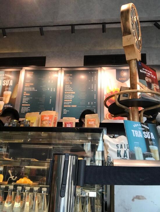 Menu at Katinat cafe, Ho Chi Minh City, 31 Thao Dien