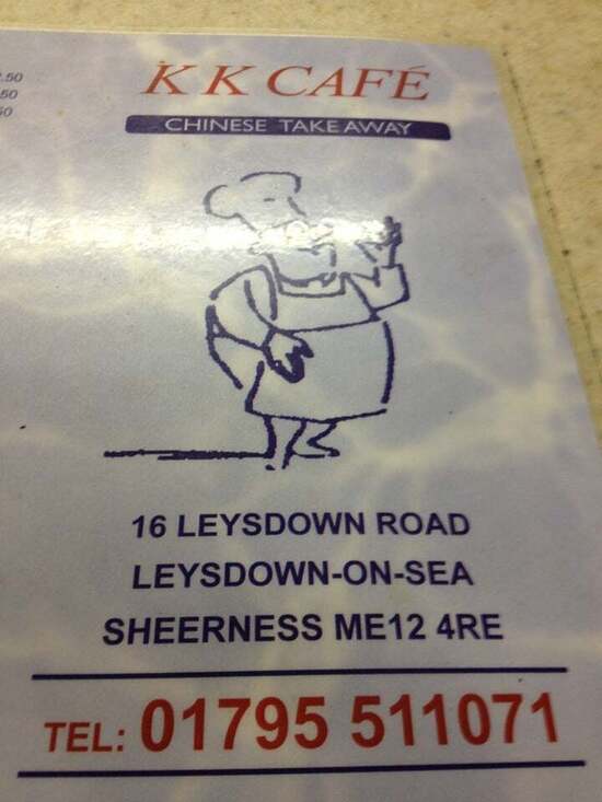 Menu at KK Chinese Takeaway restaurant, Warden