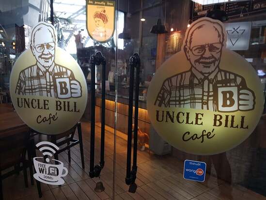 Menu at Uncle Bill Cafe, Bangkok, VJ66+VXG