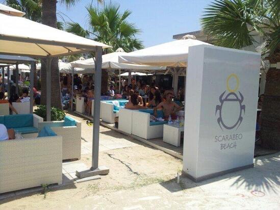 Menu at Scarabeo Beach, Paralimni, Amfitritis