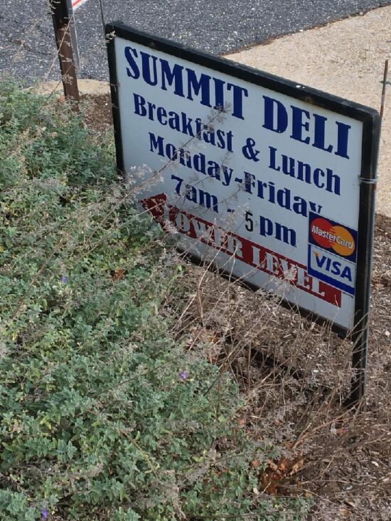 Menu at Summit Deli restaurant, Silver Spring