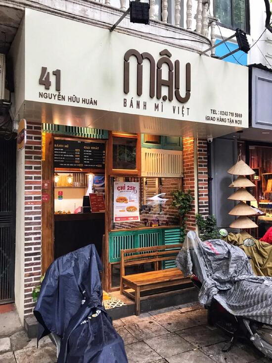 Menu at Banh Mi Mau restaurant, Hanoi