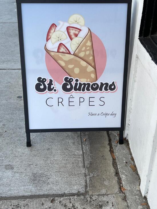 Menu at St. Simons Crêpes desserts, Saint Simons Island