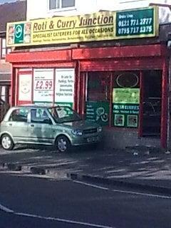 Menu at Roti & Curry Junction restaurant, Birmingham, 80 Stoney Ln