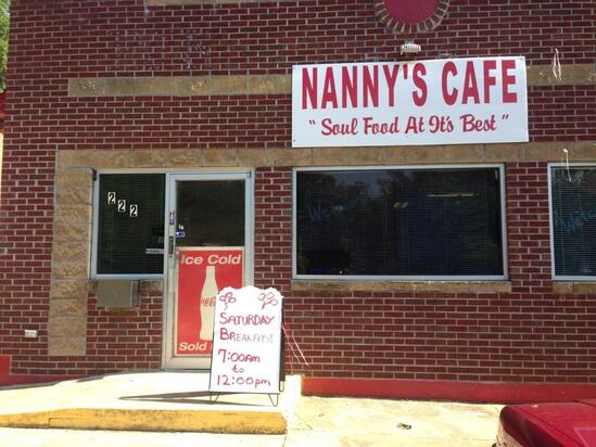 Menu at Nanny's Cafe, Montgomery, 222 W Jefferson Ave