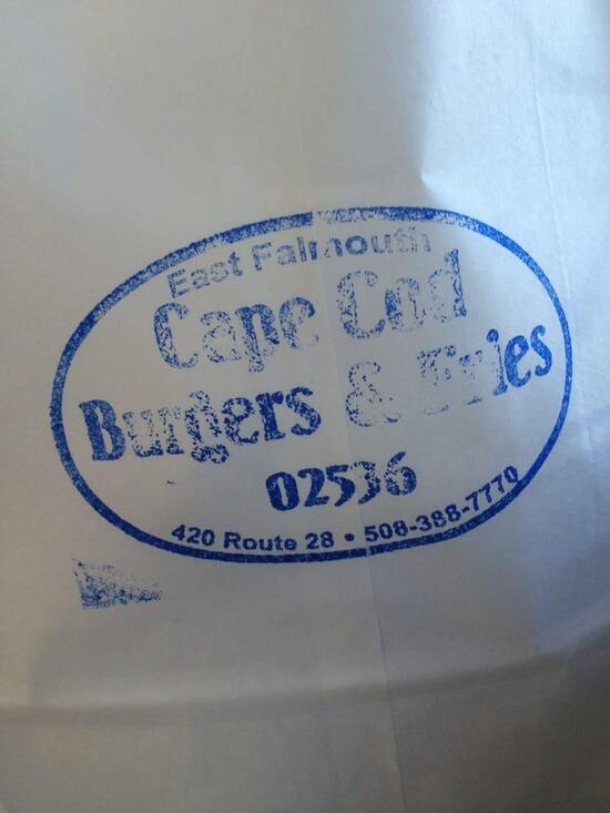 Menu at Cape Cod Burgers & Fries restaurant, Falmouth, 420 E Falmouth Hwy