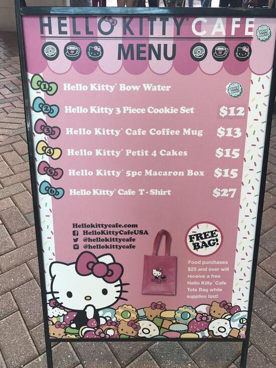Menu at Hello Kitty Cafe Truck- Richmond, Richmond