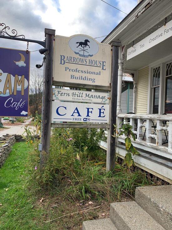 Menu at The Dream Cafe, Johnson