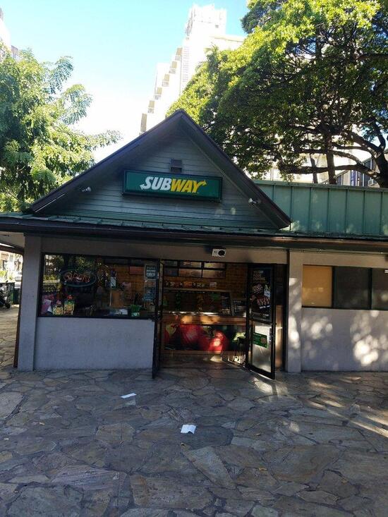 Menu at Subway fast food, Honolulu, Kalākaua Ave #3