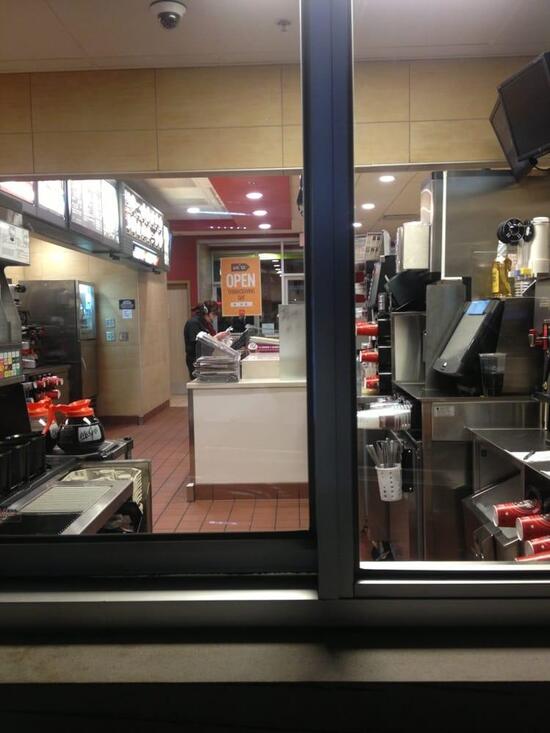 Menu at McDonald's fast food, Madison, E Washington Ave