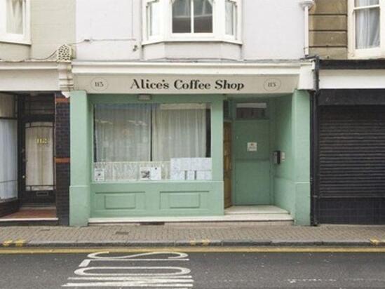 Menu at Alice's Coffee Shop, Brighton