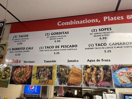 Menu at Taqueria El Macho restaurant, Conway