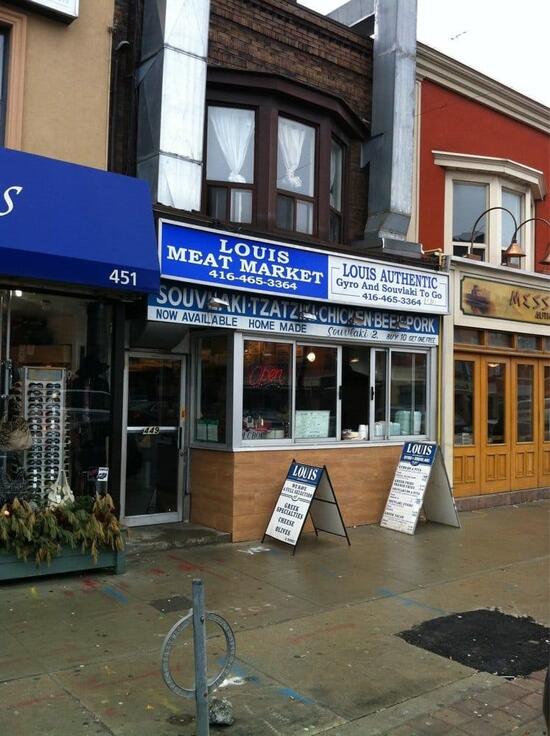 Menu at Louis Meat Market restaurant, Toronto