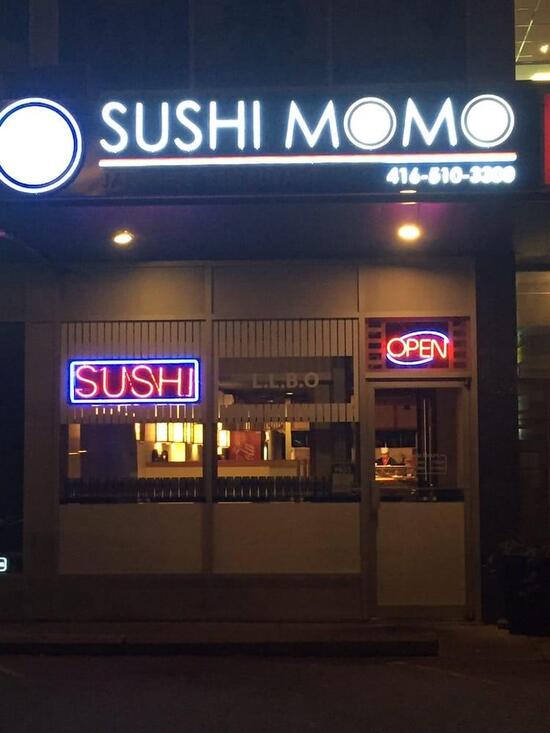 Carta del restaurante Sushi Momo, Toronto, Leslie St