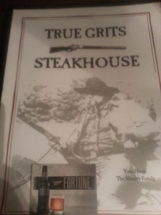 Menu at True Grits Steakhouse, Alamosa