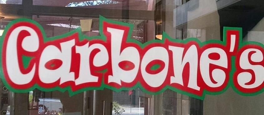 Menu at Carbone's restaurant, New Philadelphia, 107 W High St