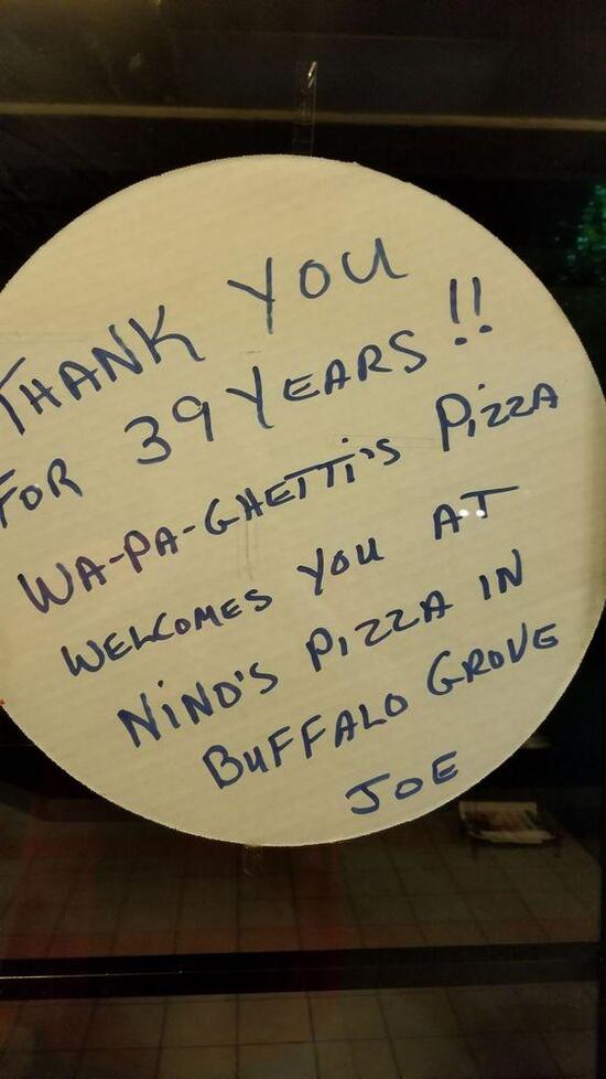 Menu at Wa-Pa-Ghetti's Pizza pizzeria, Wheeling