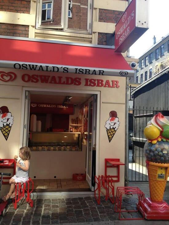Menu at Oswald's Isbar, Frederiksberg