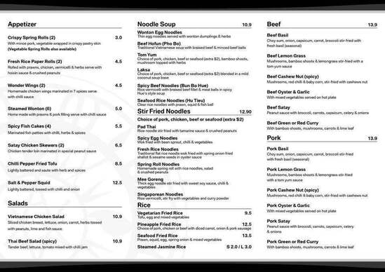 Menu at Southern Star Cafe & Restaurant, Clarkson