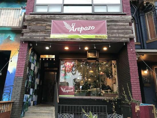 Menu at El Arepazo restaurant, Toronto, 181 Augusta Ave