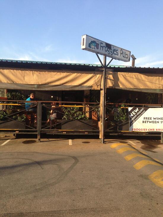 Menu at Froggies Pub, Johannesburg