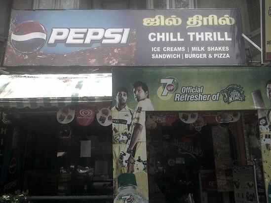 Menu at Chill Thrill, Chennai, 12/3