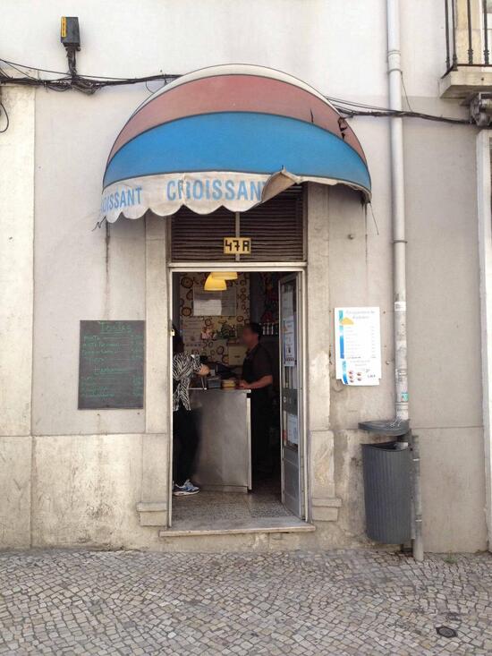 Menu at Kebab & Croissant cafe, Lisbon