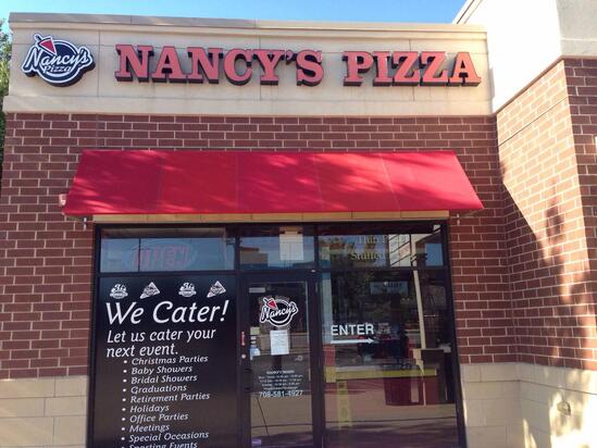 Carta de pizzería Nancy's Pizza, Chicago, W 95th St