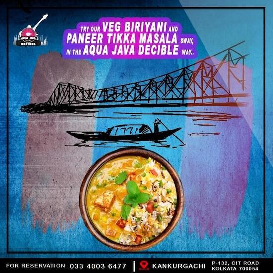 Menu at Aqua Java, Kolkata, Service Road