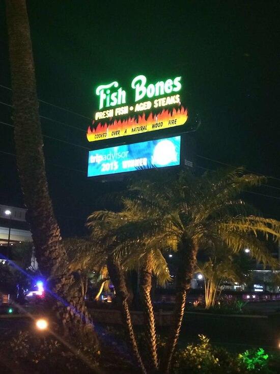 Menu at FishBones steakhouse, Orlando