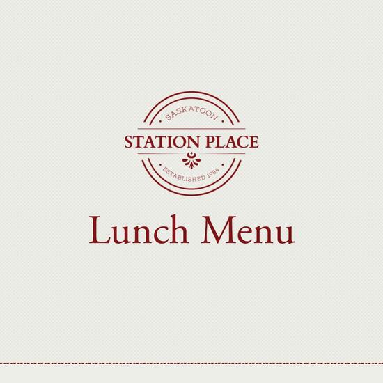 Menu at Saskatoon Station Place restaurant, Saskatoon