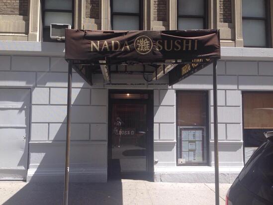 Menu at Nada Sushi restaurant, West New York