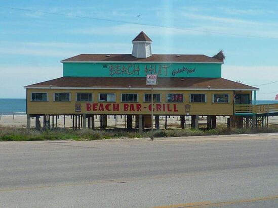 Menu at Brodie's Beach Hut restaurant, Galveston